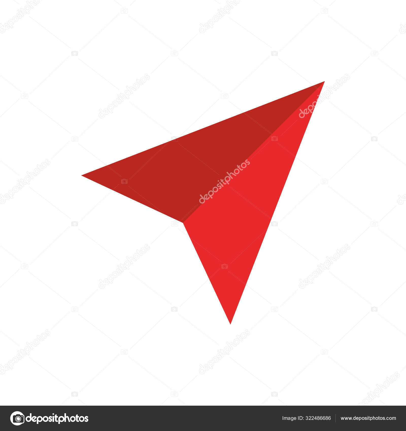 Arrow gps map and navigation Stock Vector by ©stockgiu 322486686