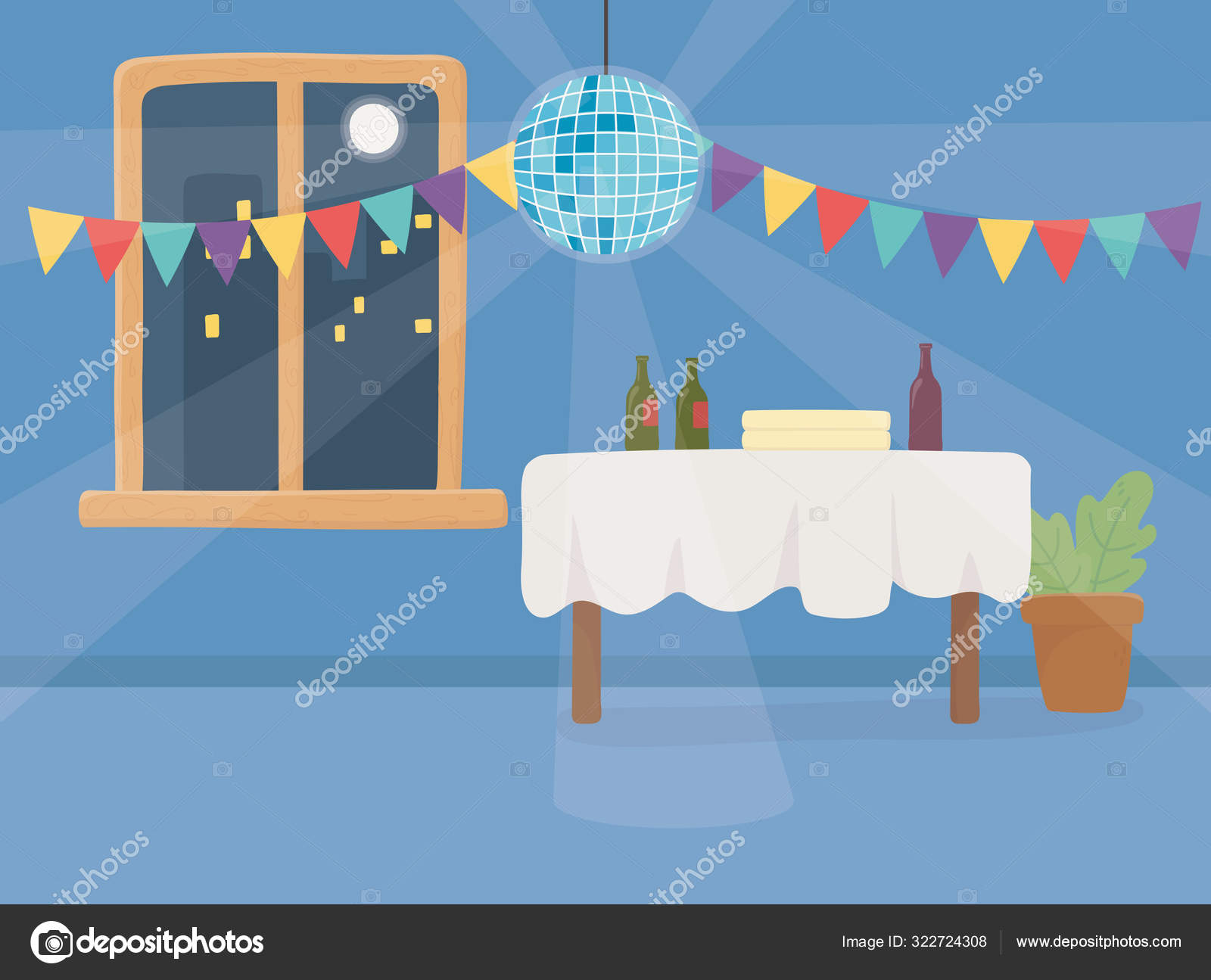 Party at home vector design Stock Vector Image by ©stockgiu #322724308