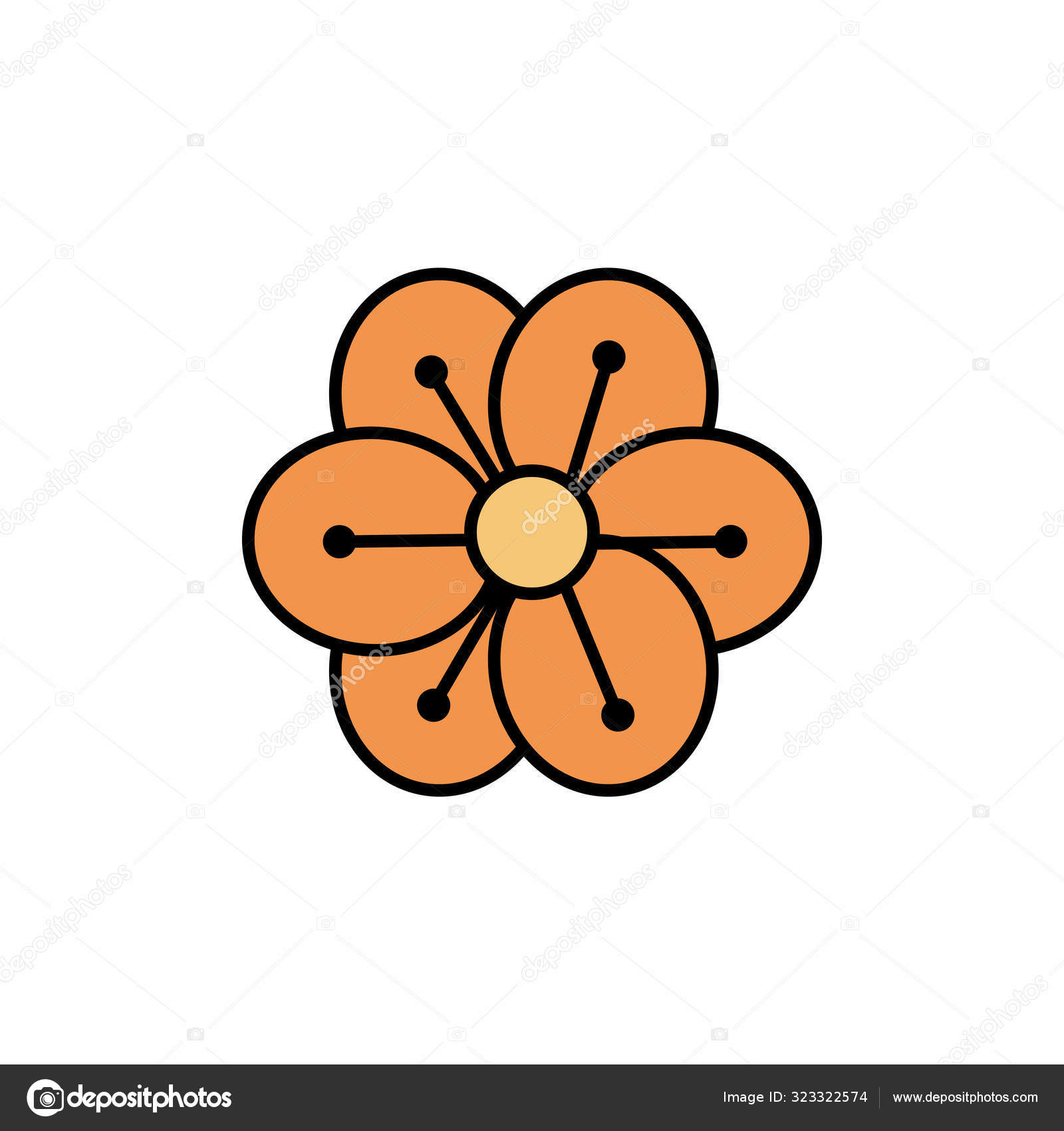 Isolated flower icon fill design Stock Vector Image by ©stockgiu #323322574