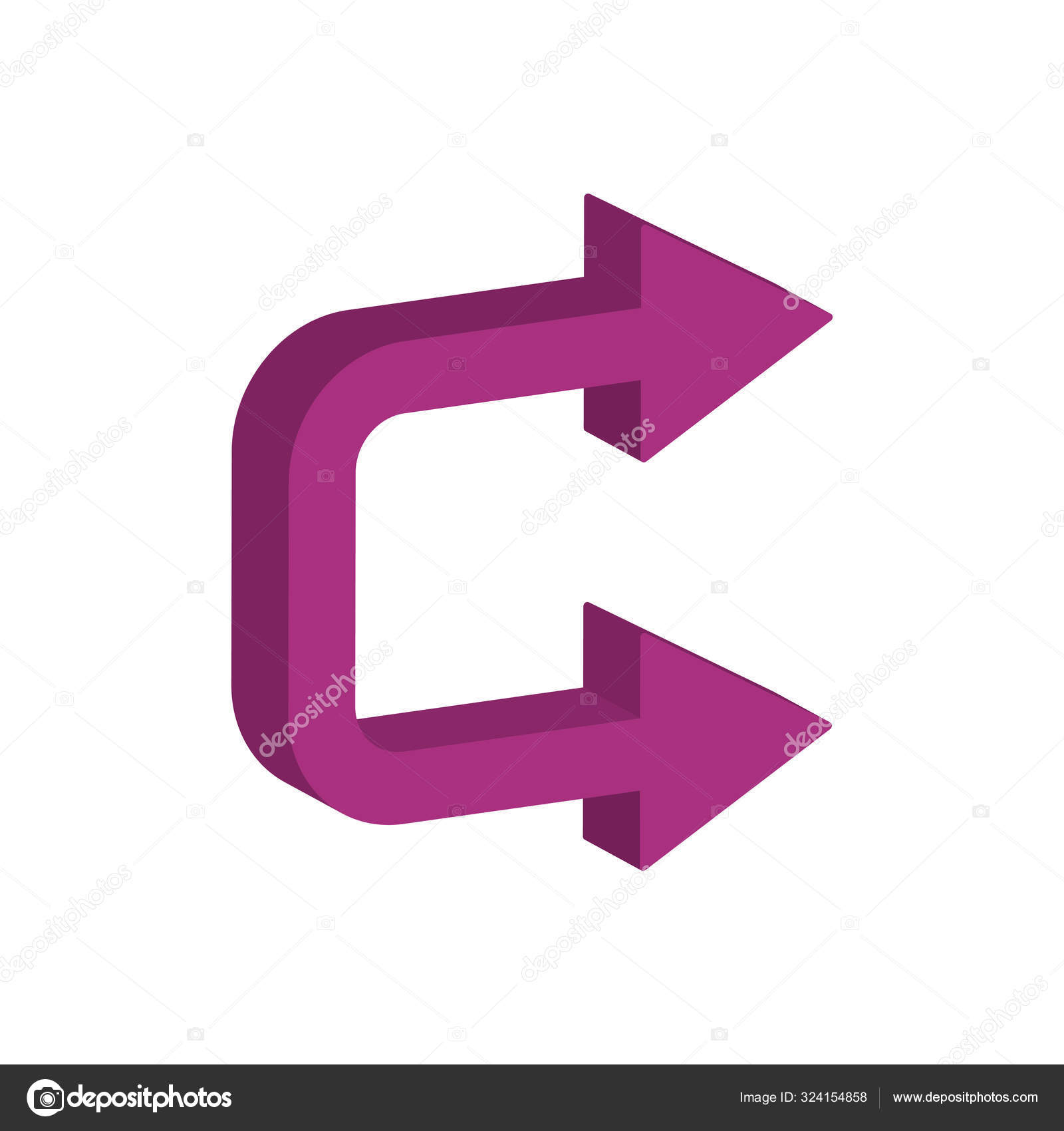 Arrows right direction 3d style icon Stock Vector Image by ©stockgiu ...