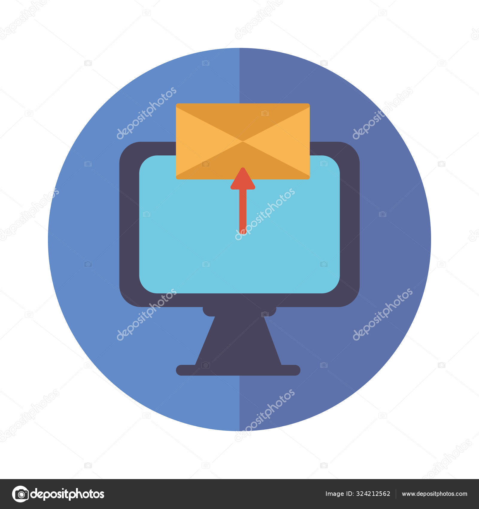 Computer icon block vector design Stock Vector by ©stockgiu 324212562