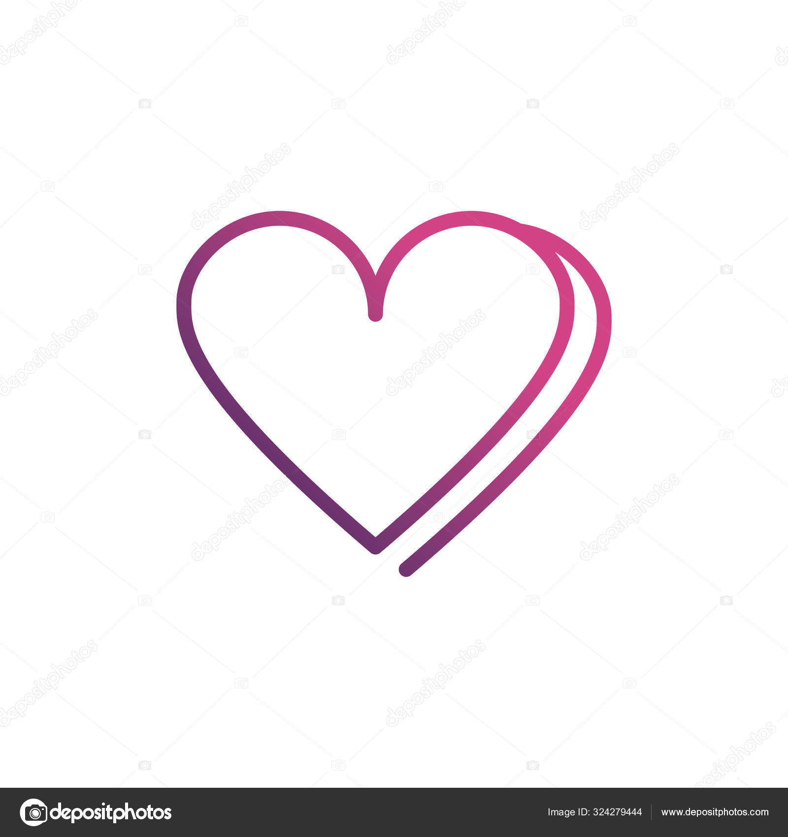 Love heart network social media icon line Stock Vector by ©stockgiu ...