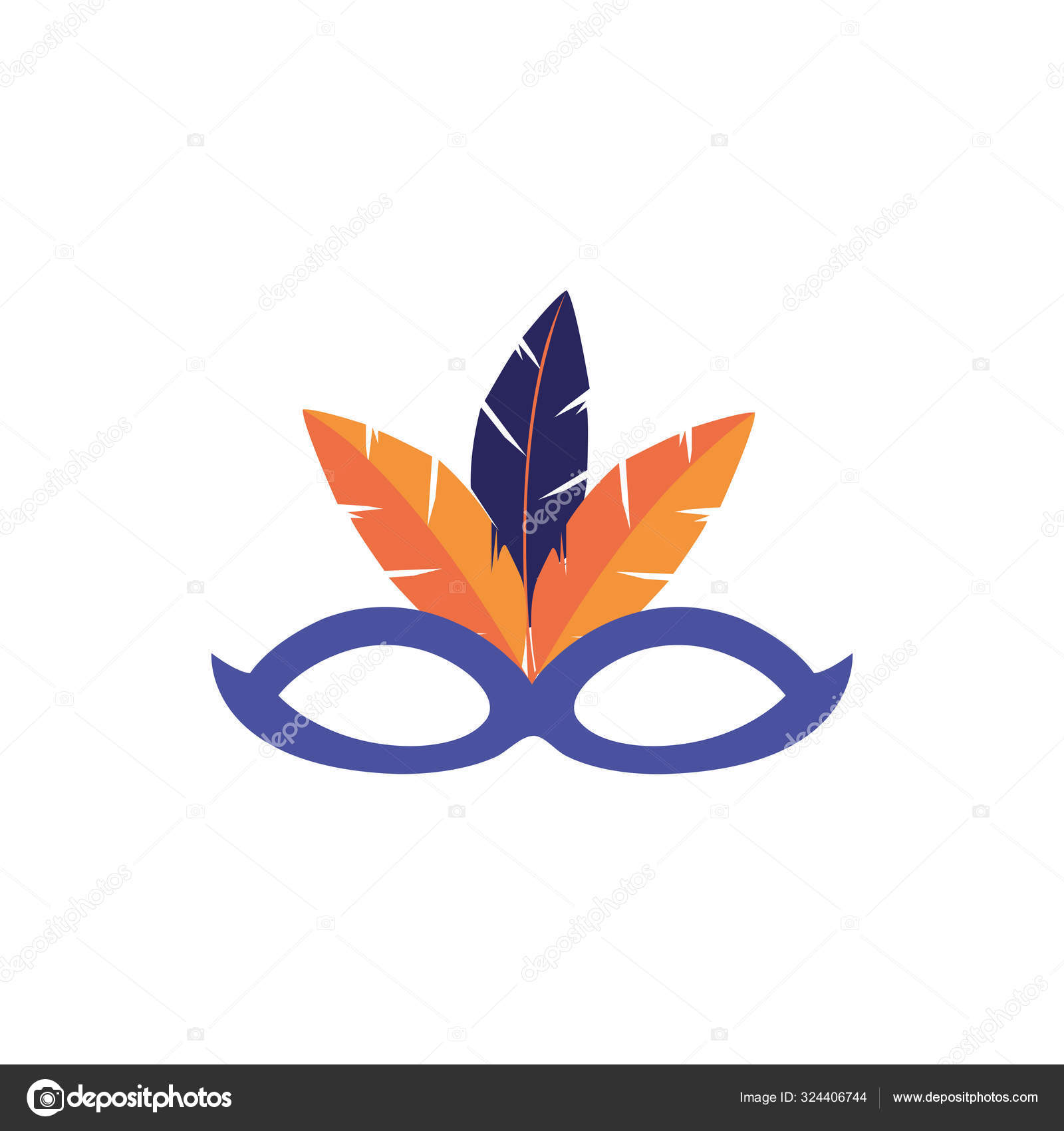 Isolated brazil mask flat design Stock Vector by ©stockgiu 324406744