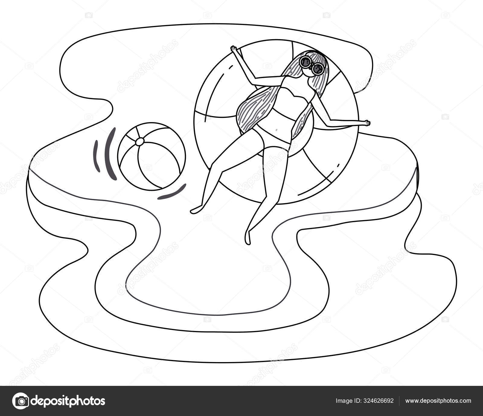Girl With Summer Swimwear Design Stock Vector Image By ©stockgiu 324626692