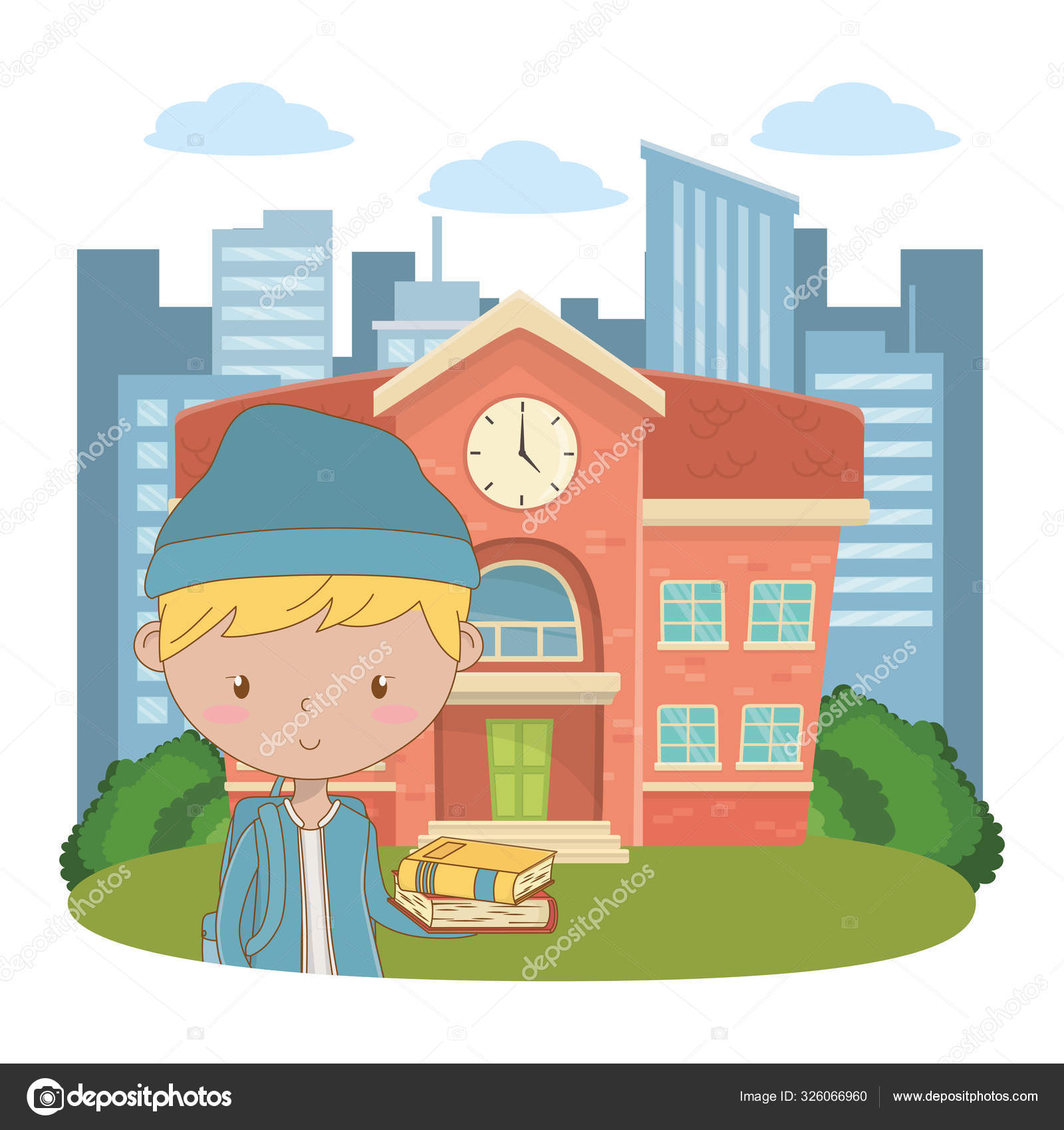 Muchacho adolescente ilustrador vector de diseño de dibujos animados ...