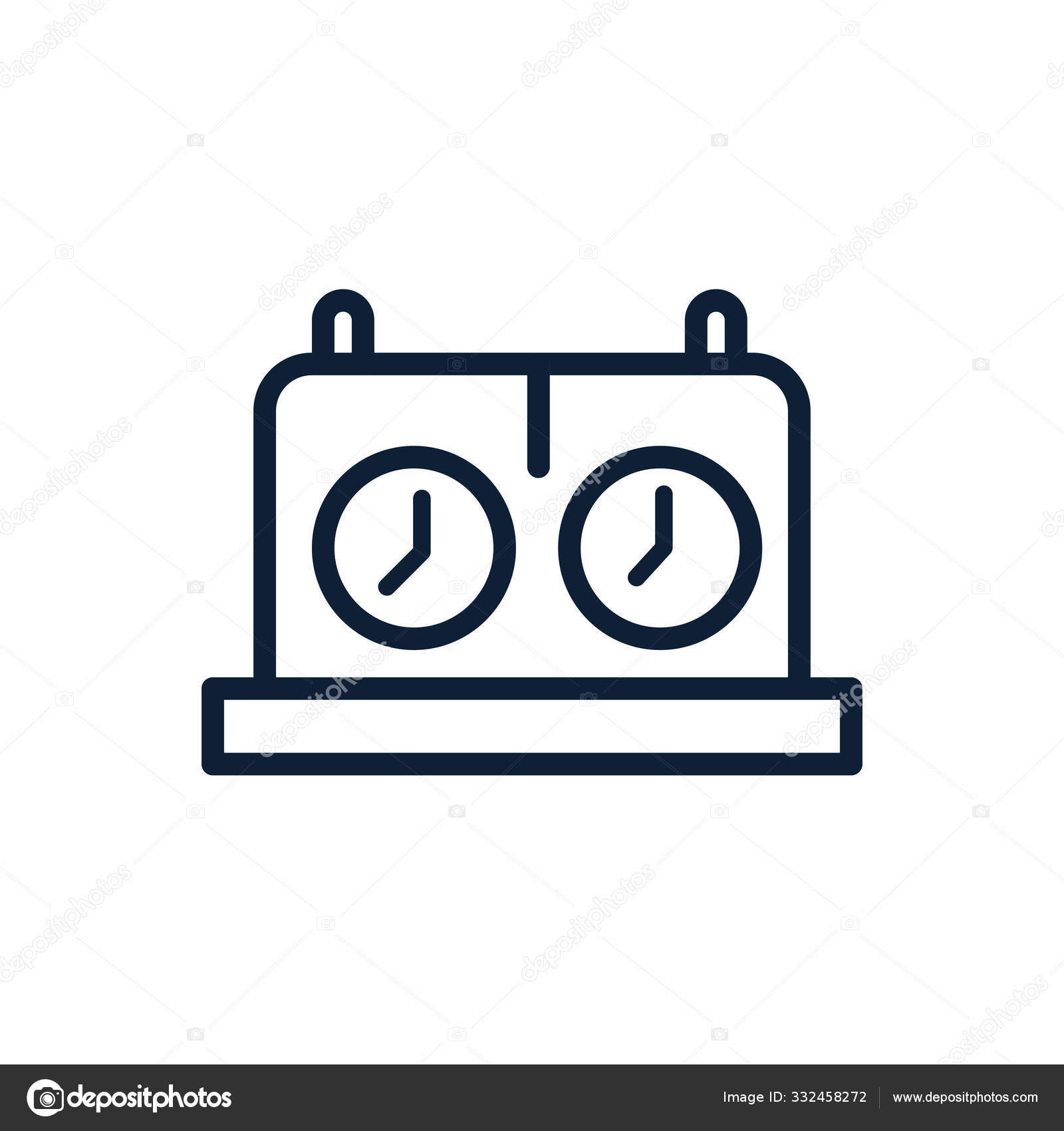 Time chess clock linear design Stock Vector Image by ©stockgiu #332458272