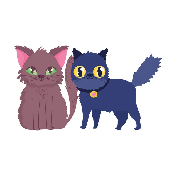 Cute funny animals cartoon set — Stock Vector © littlepaw #12052646