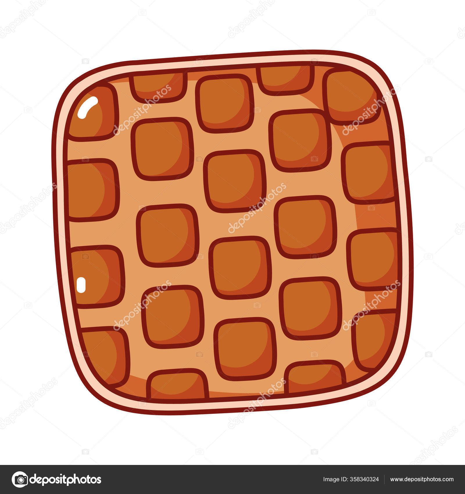 Square Waffle Clipart
