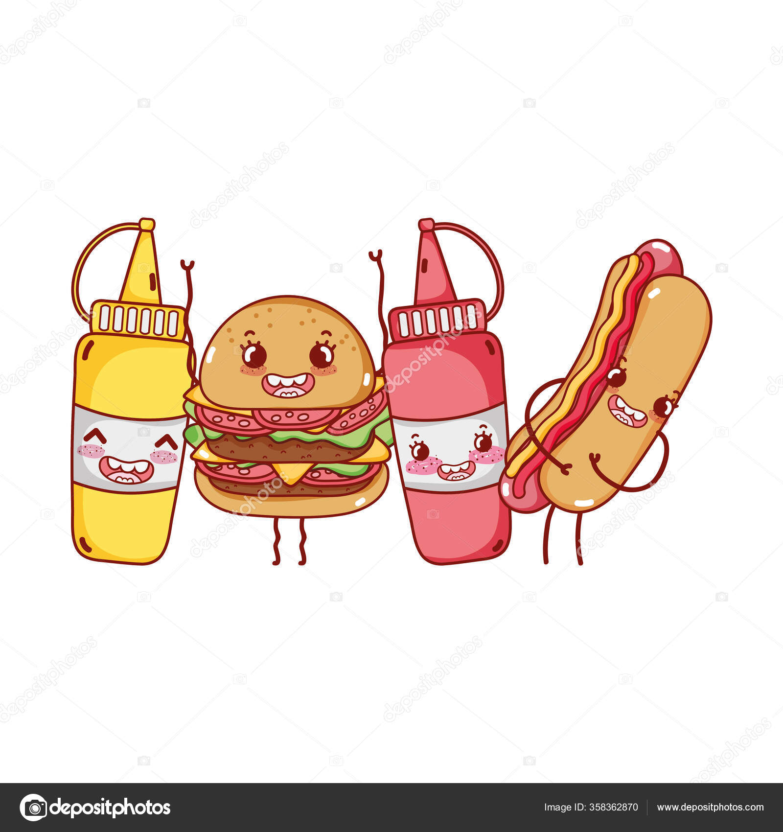 Cute Animated Fast Food