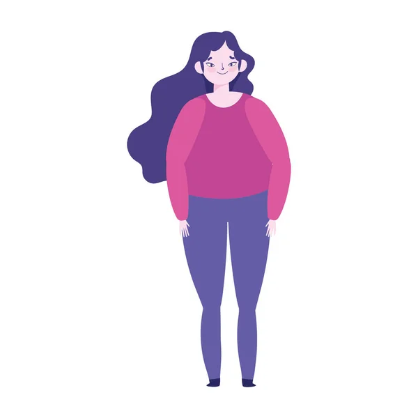 Young woman cartoon character standing Stock Vector by ©stockgiu 322065672