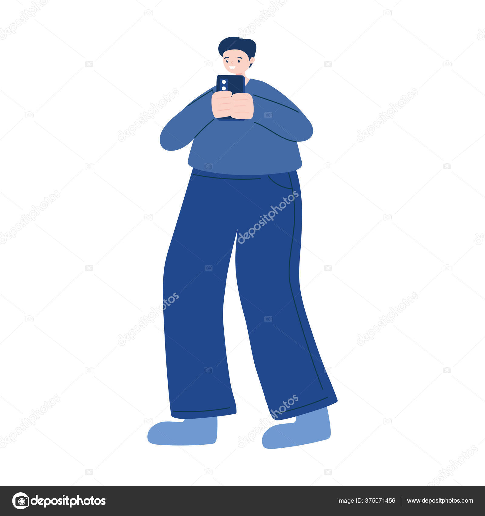 Man with smartphone vector design Stock Vector Image by ©stockgiu ...