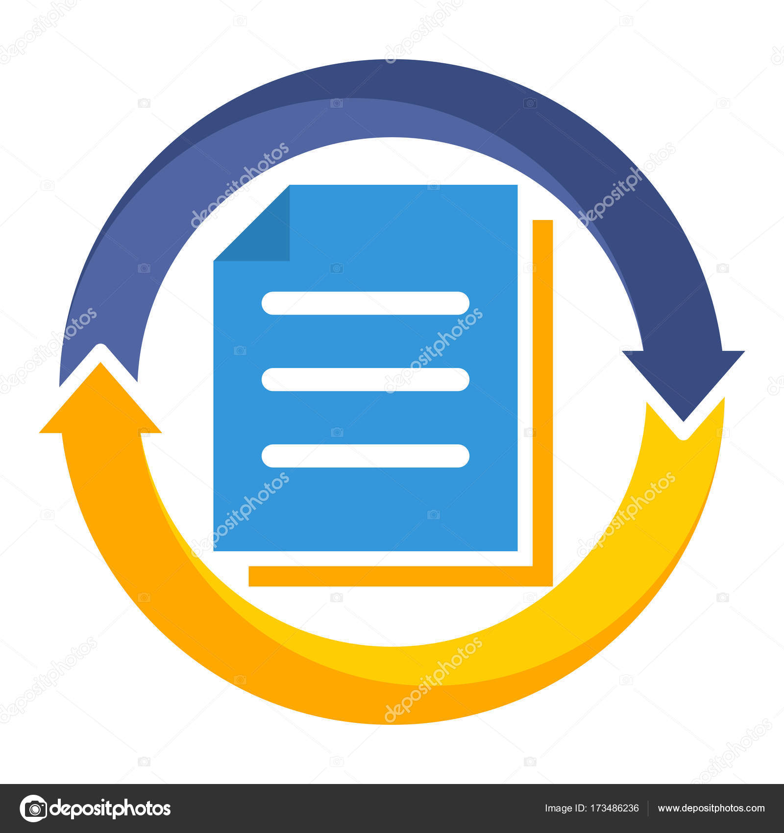 Ícone do logotipo / ilustração para gestão de documentos ou serviços de ...