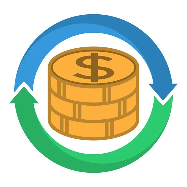 Logo icon / illustration for refund, payment transaction, money flow ...