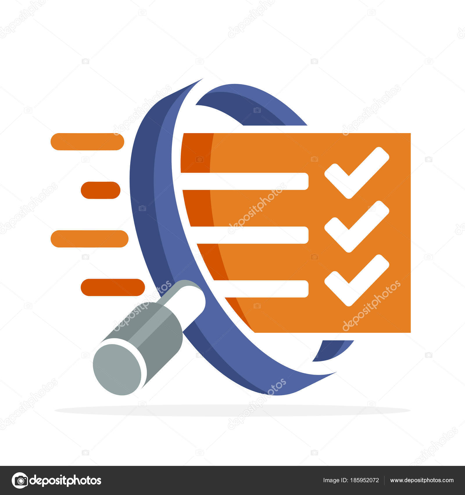 Logo Icons Concept Correcting Evaluating Surveying Stock Vector by ...