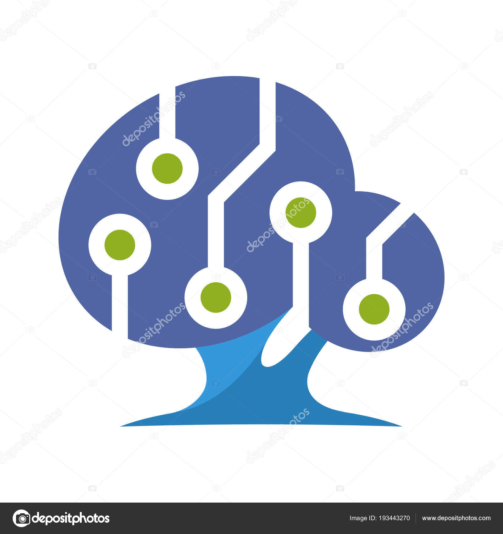Icon Illustration Tech Tree Concept Stock Vector by ©Adresiastock 193443270