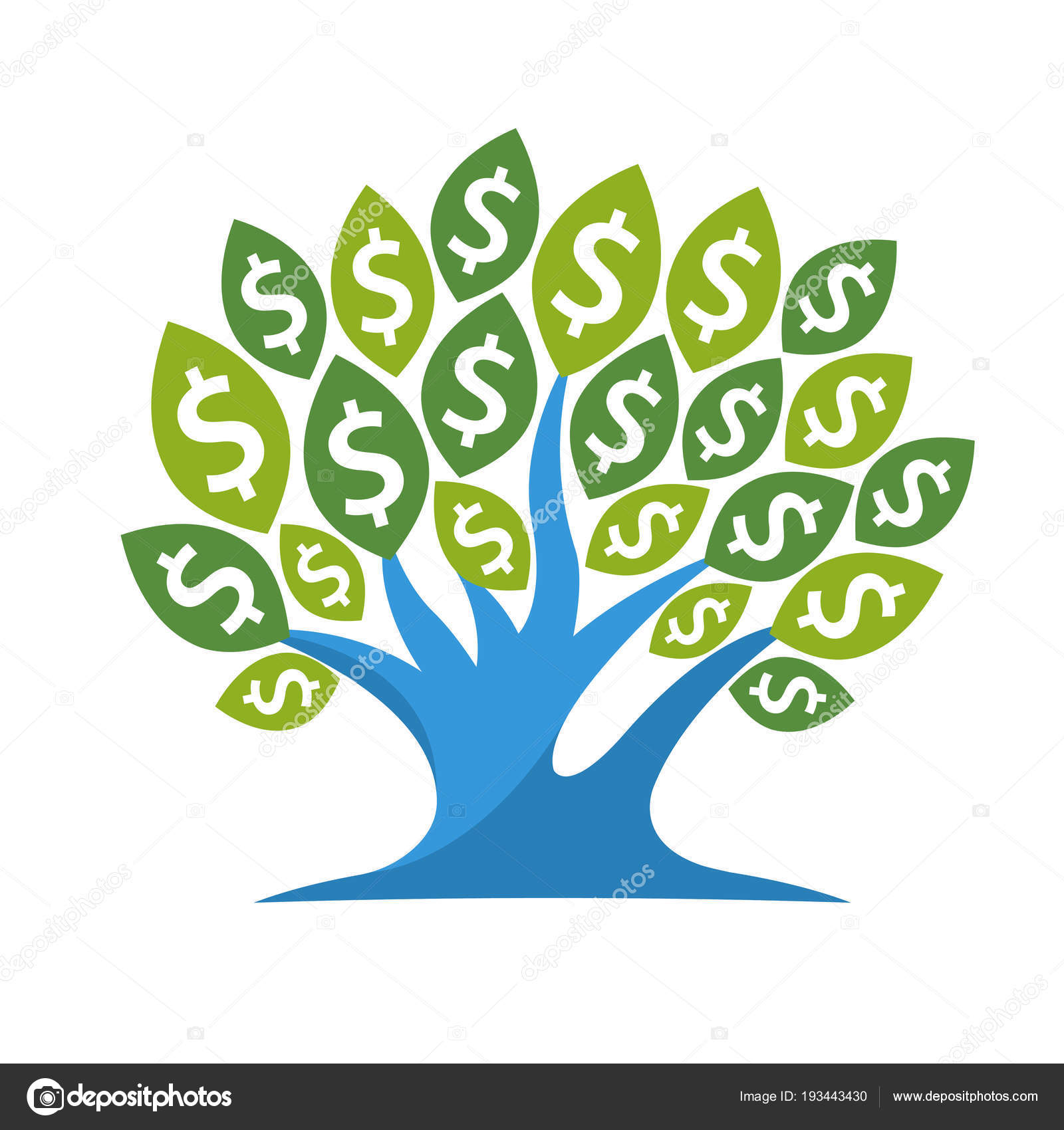 Icon Illustration Dollar Money Tree Stock Vector Image by ©Adresiastock ...