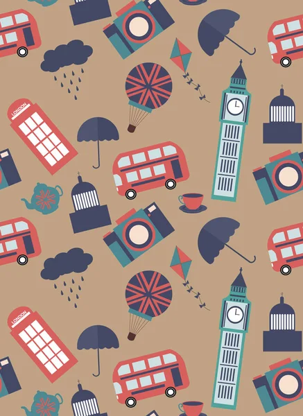 London seamless pattern with landmarks — Stock Vector © Vissay #146956437