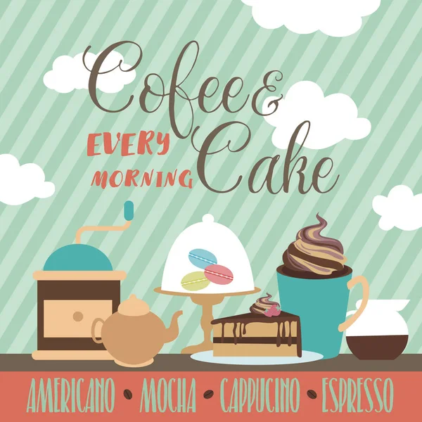 Coffee flat icon poster illustration Stock Vector Image by ©cienpies ...