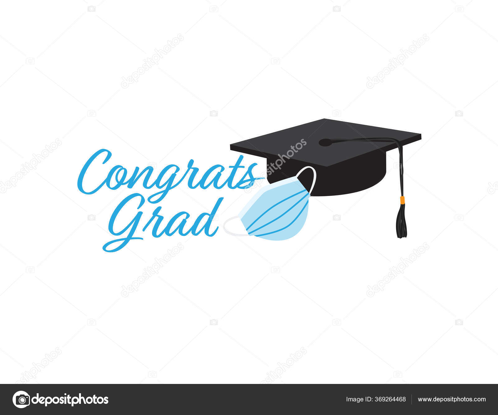 Light Blue Graduation Cap