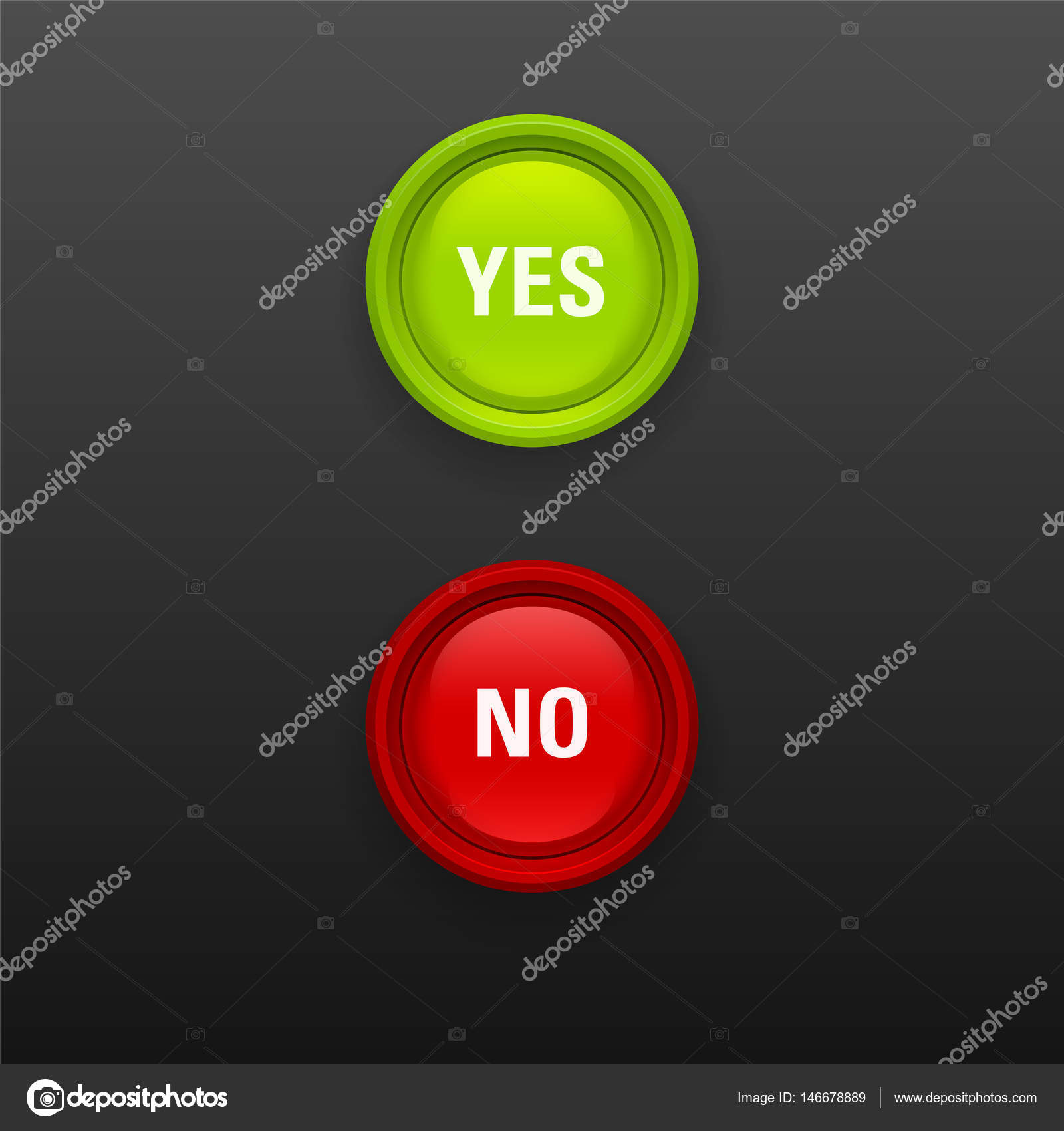 Yes and no buttons Stock Vector Image by ©Hierarch #146678889