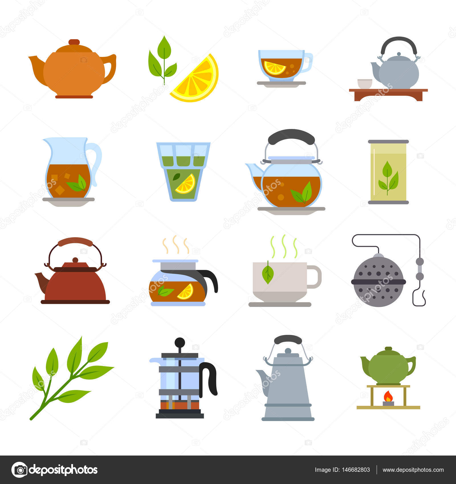 Chinese tea ceremony icons — Stock Vector © Hierarch #146682803