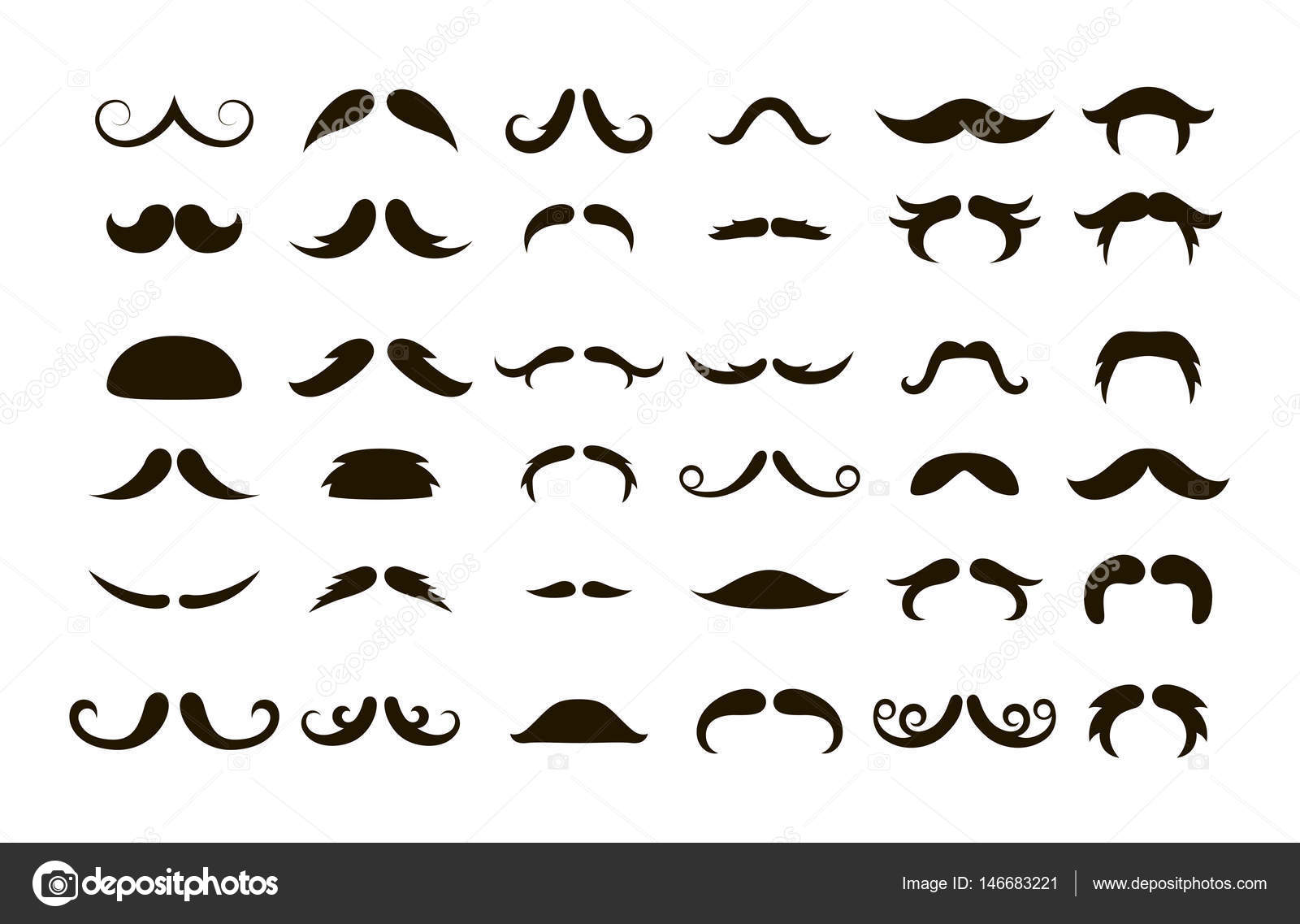 Conjunto de iconos de bigote Vector de stock #146683221 de ©Hierarch