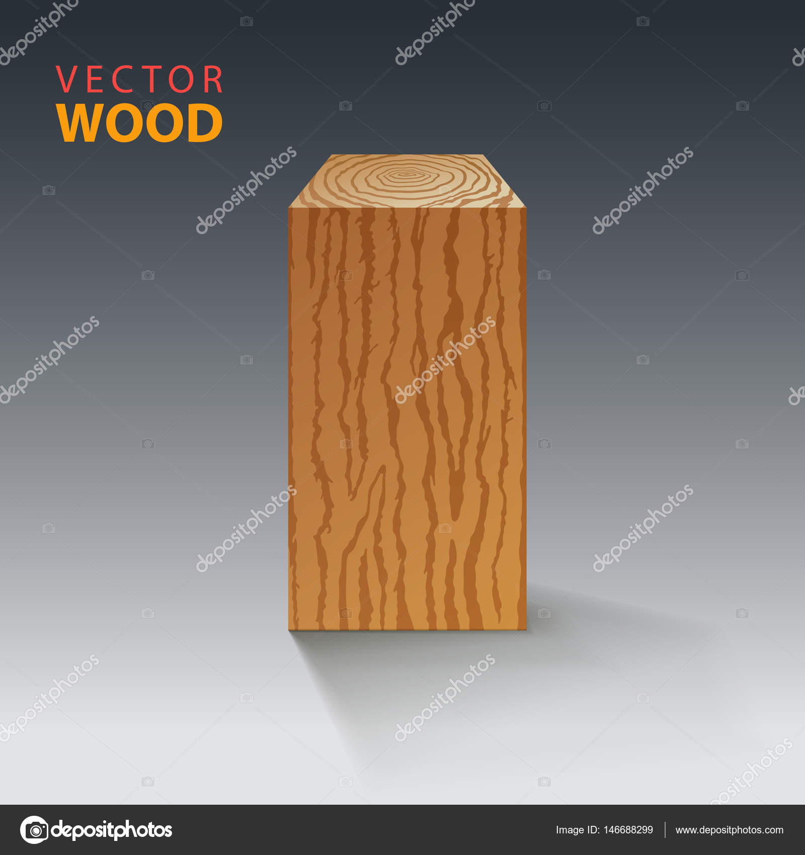 Plain wooden block Stock Vector by ©Hierarch 146688299