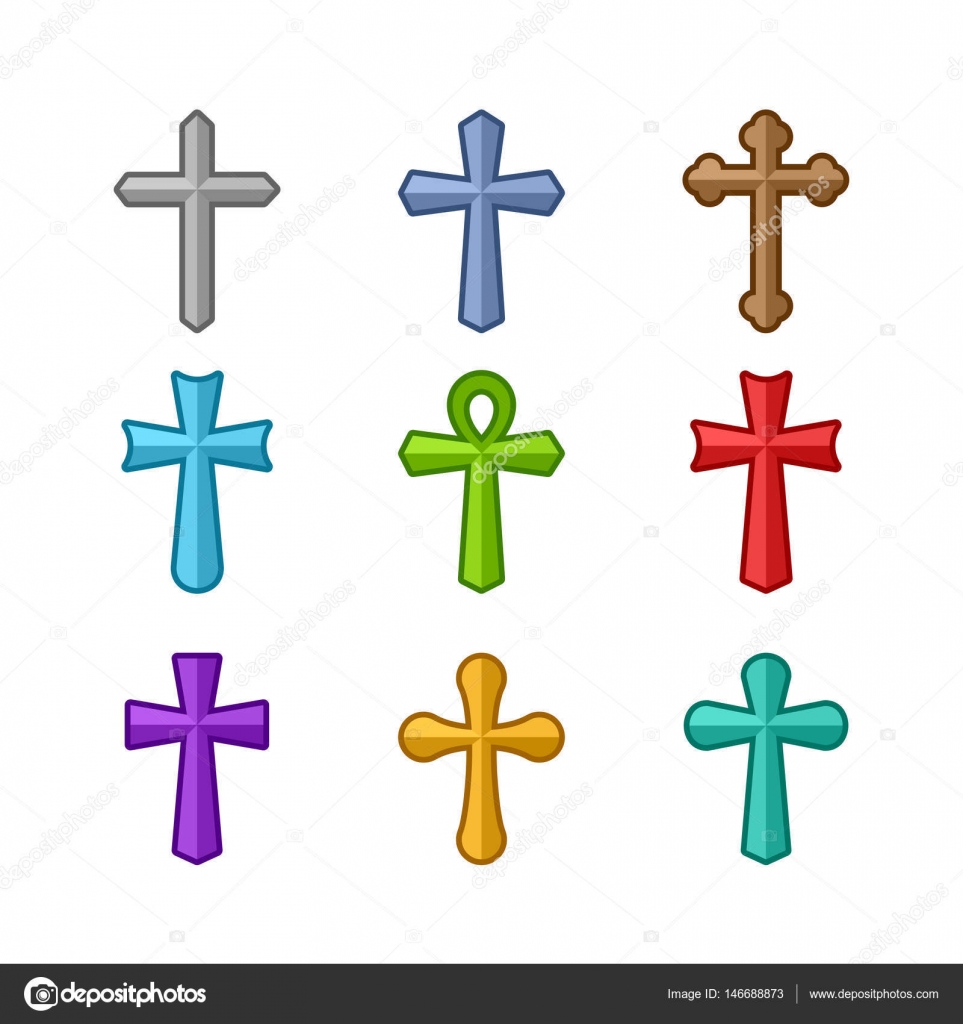 Conjunto de diferentes cruces vector, gráfico vectorial © Hierarch ...