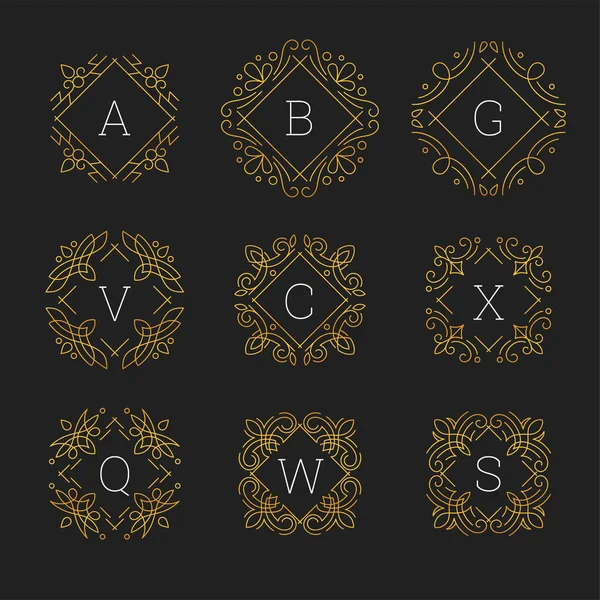 Monogram design elements, graceful template. Calligraphic elegant line ...