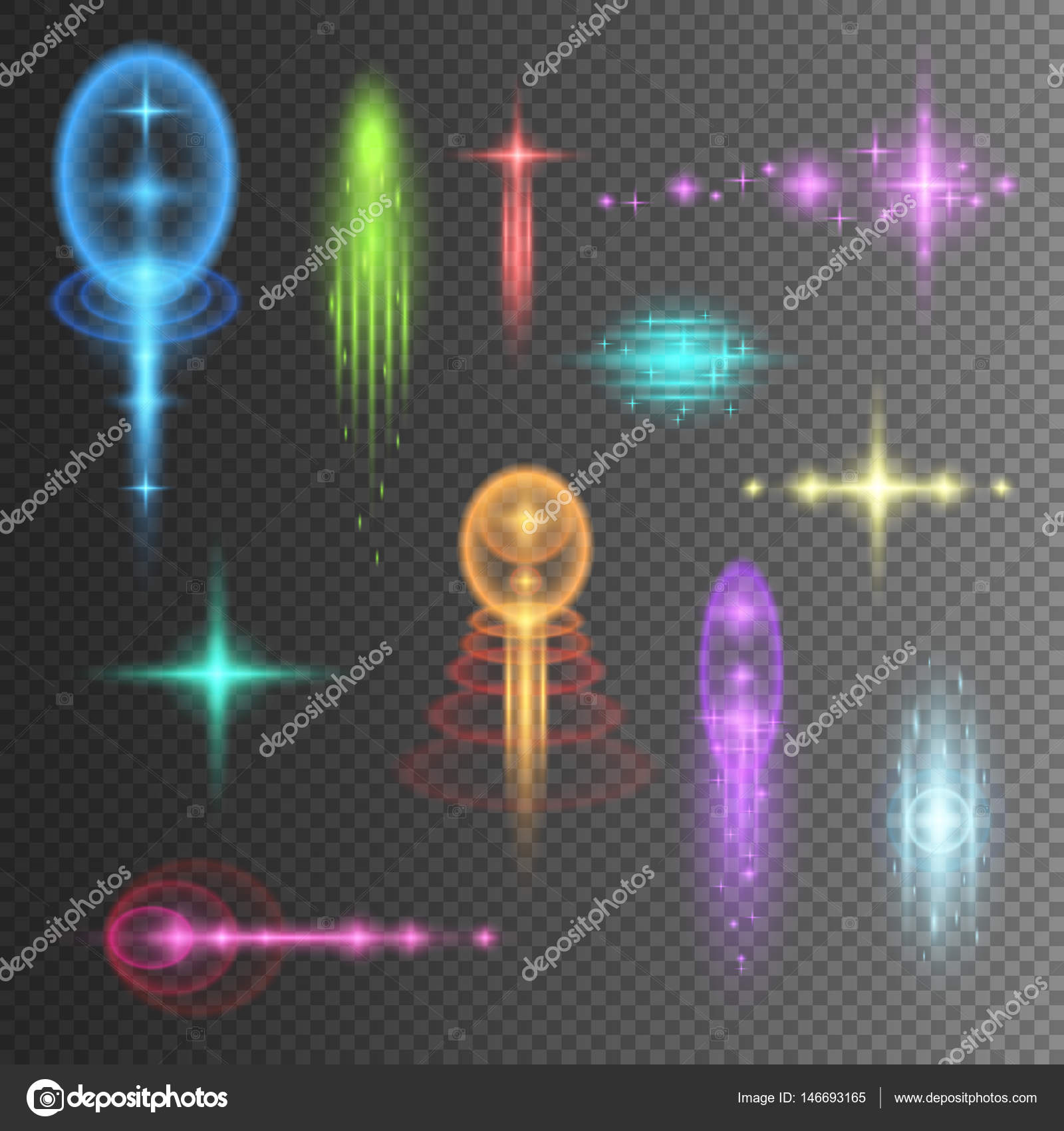 Pattern with shining lights Stock Vector Image by ©Hierarch #146693165