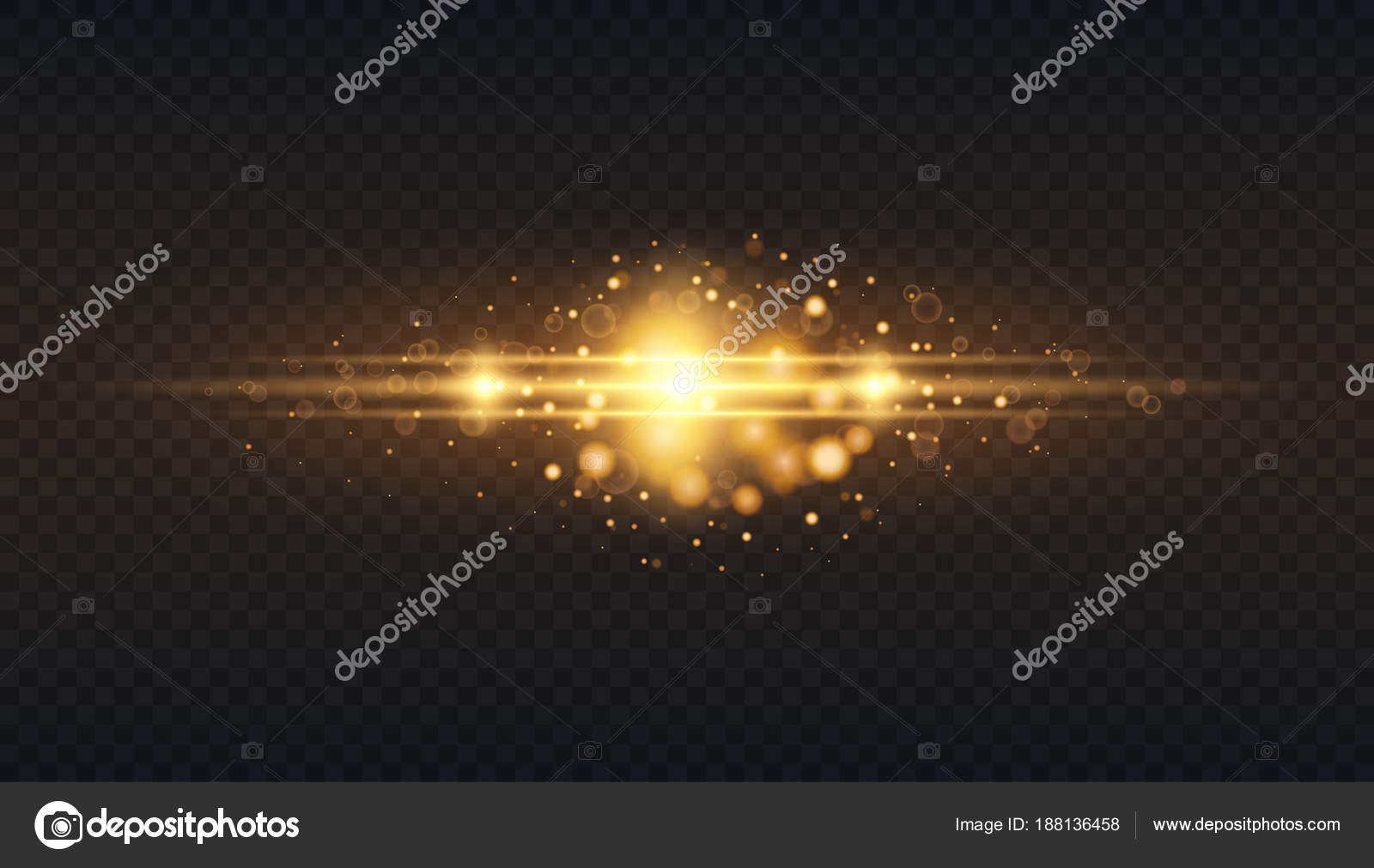 Gold Glow Particles Bokeh Glitter Effect Burst Sparkles Translucent ...