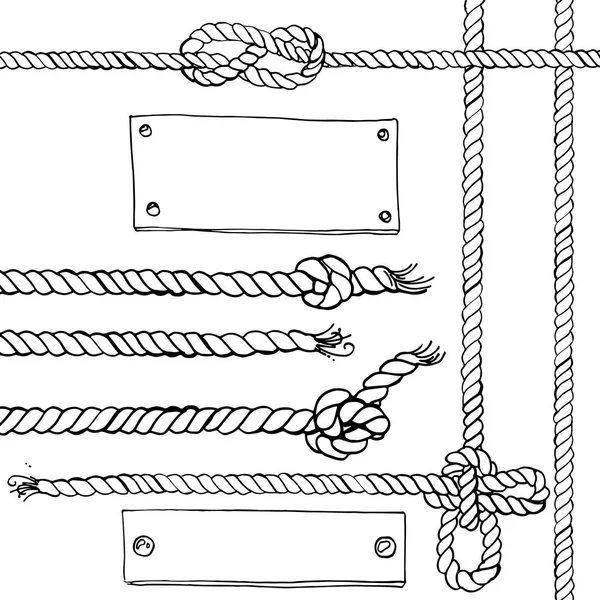 Straight Rope Clipart Black And White