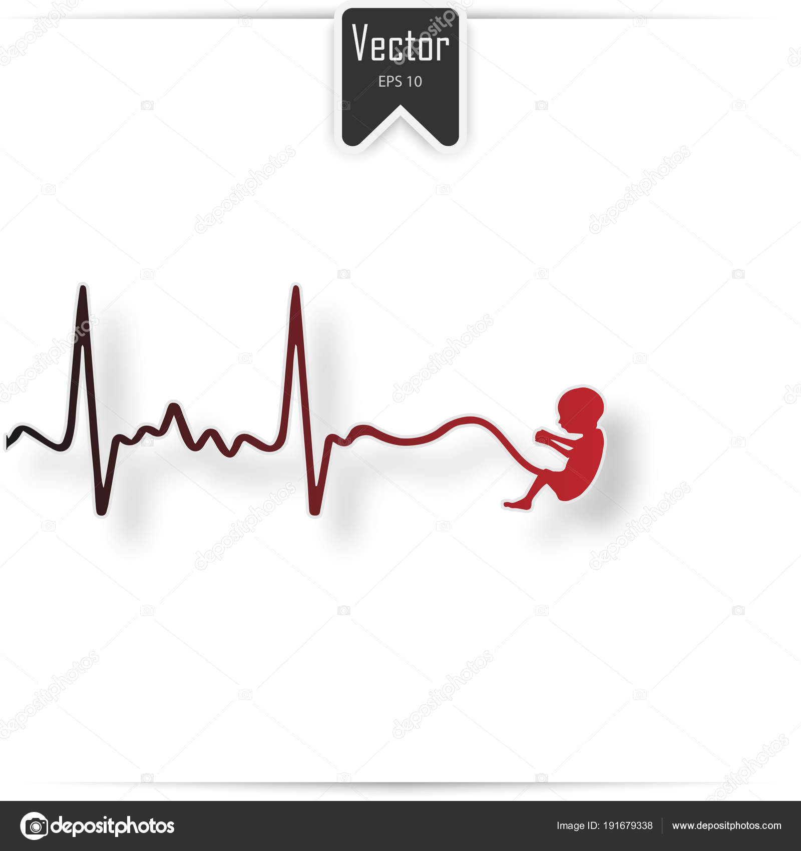 Abortion Is Personal Decision. Embryo with scissors. Flat vector ...