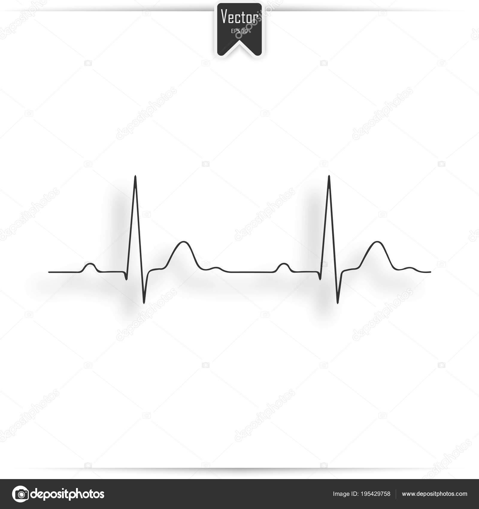Electrocardiogram, ecg, ekg - medical icon Stock Vector Image by ...
