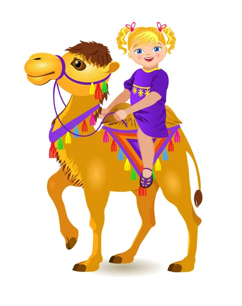 Vector Illustration Kid Riding Camel — Stock Vector © yusufdemirci ...