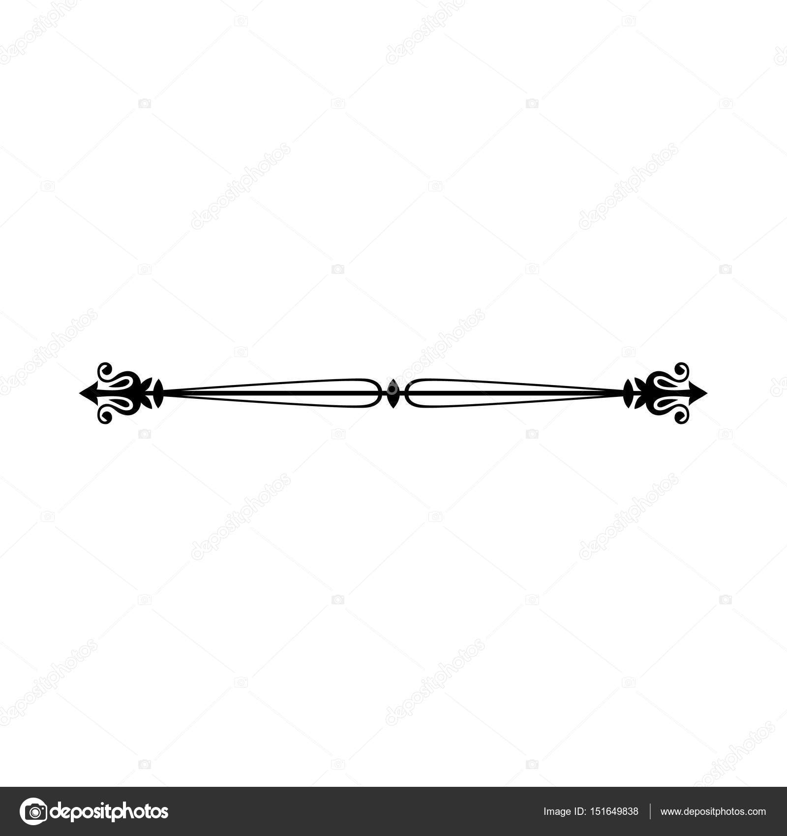 Vintage Calligraphic Divider - Decorative Border Element — Stock Vector ... Vintage Calligraphic Divider - Decorative Border Element — Stock Vector ...