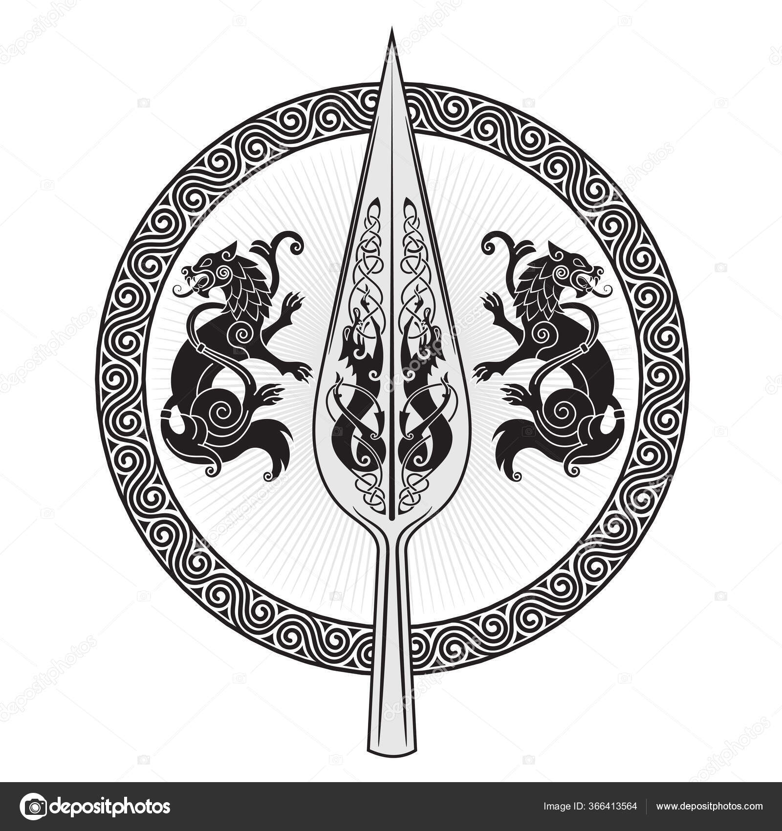 God Spear Tattoo Designs