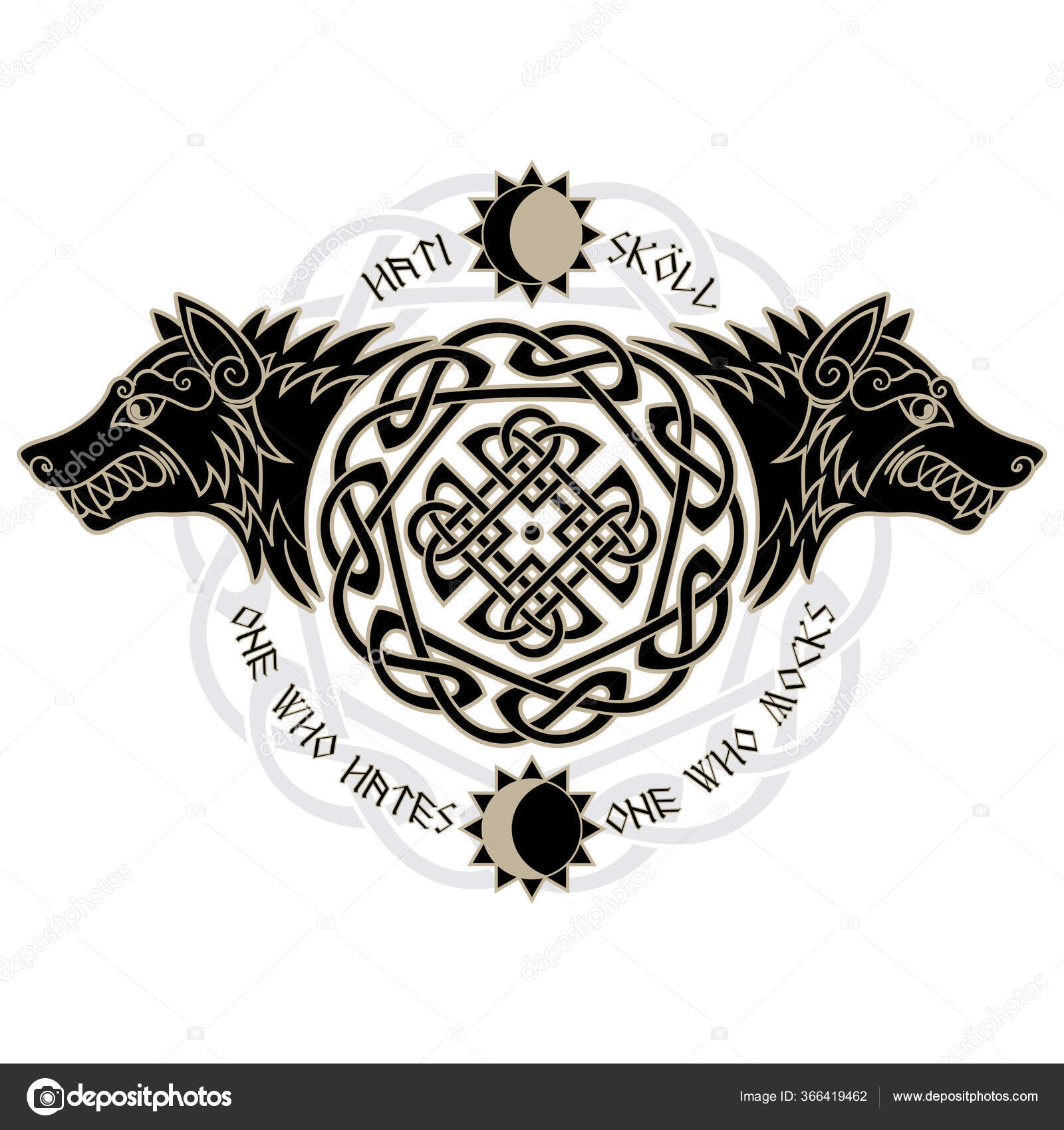 Viking Schild Wolf Ontwerpen