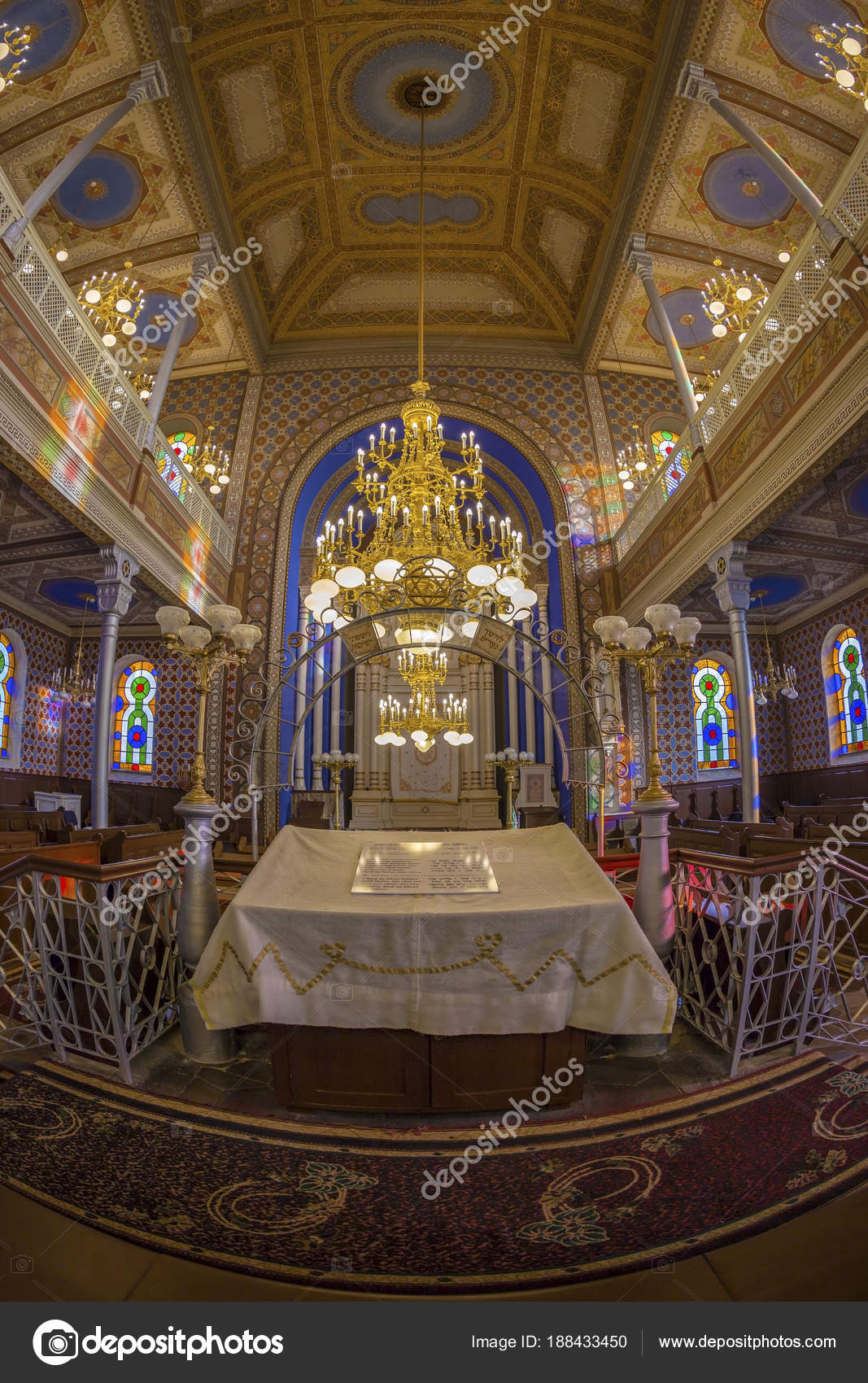 Inside of the Orthodox Synagogue, Oradea, Romania – Stock Editorial ...