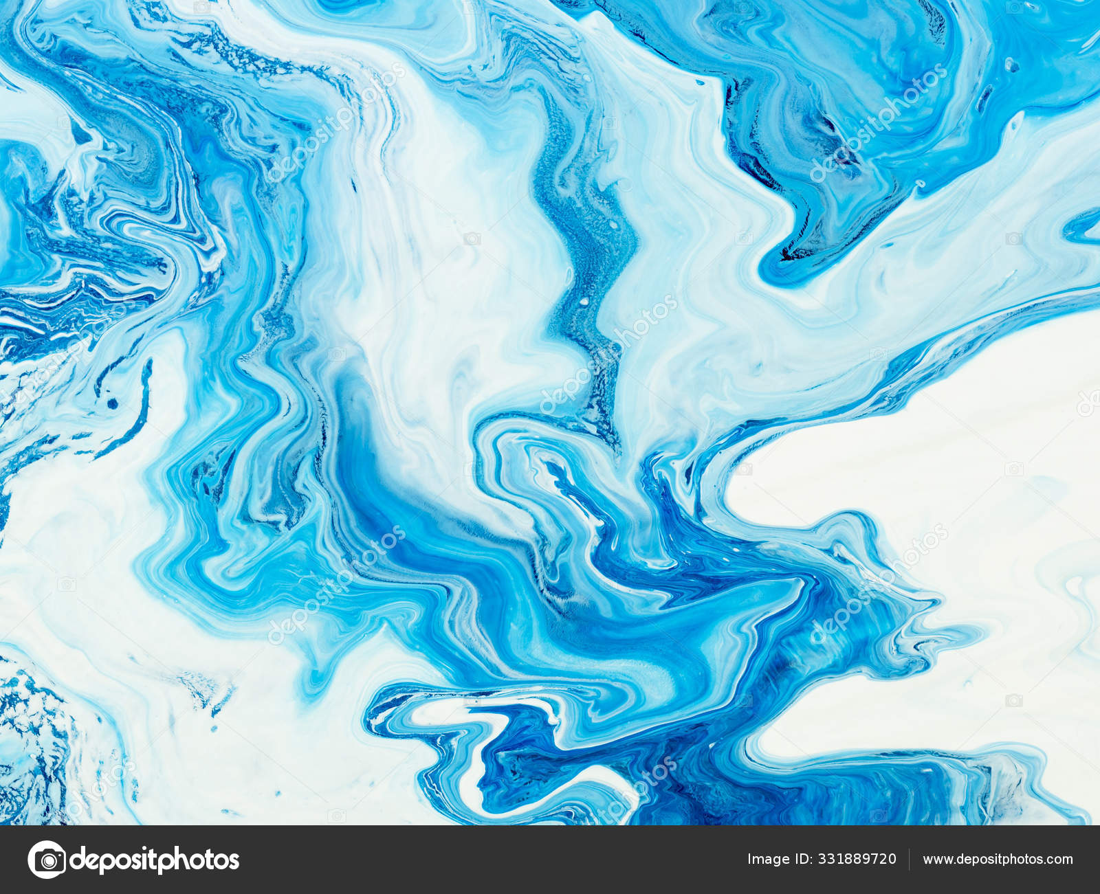 Blue creative abstract hand painted background, marble texture — Free ...