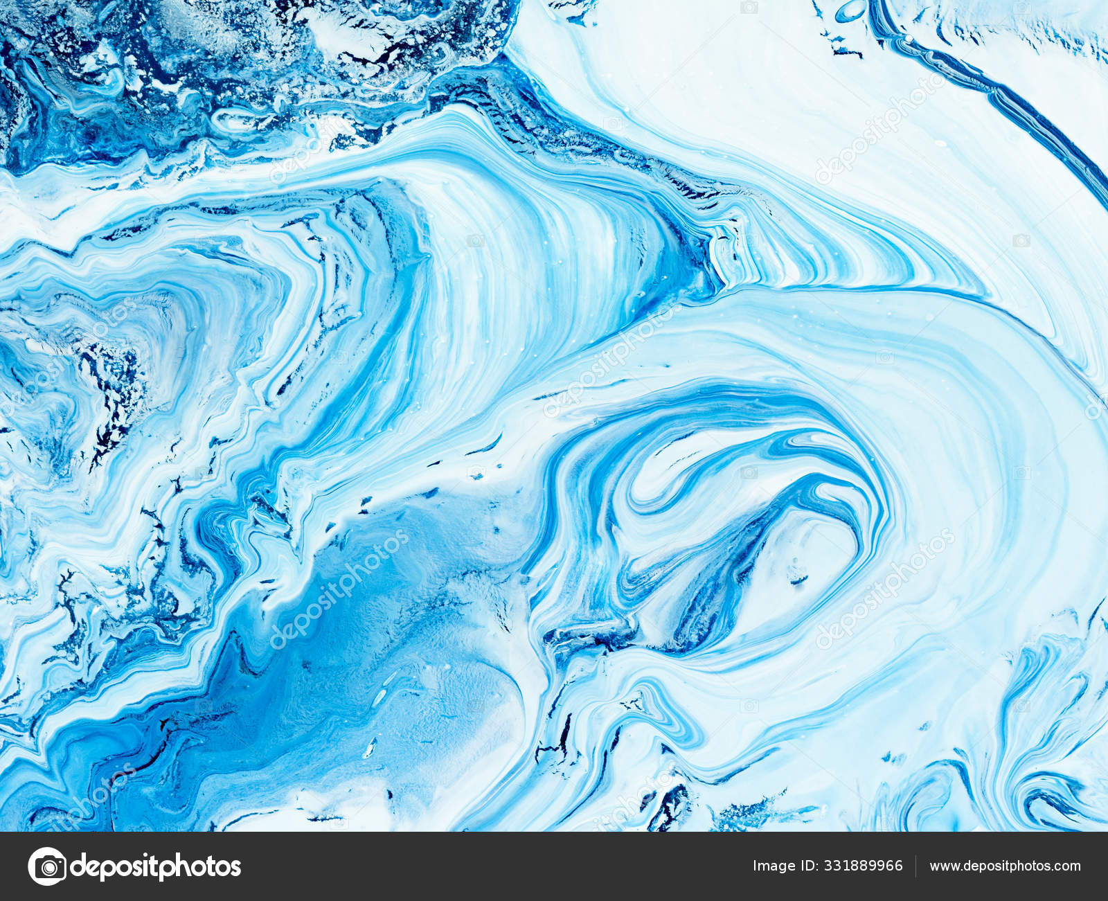 Blue creative abstract hand painted background, marble texture — Free ...