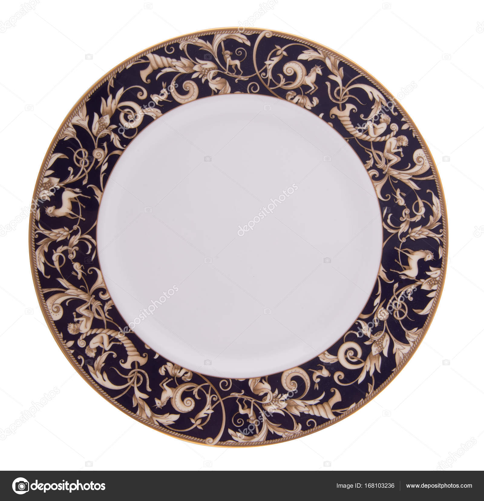 Luxurious beautiful colored ceramic dish for food — Stock Photo ...