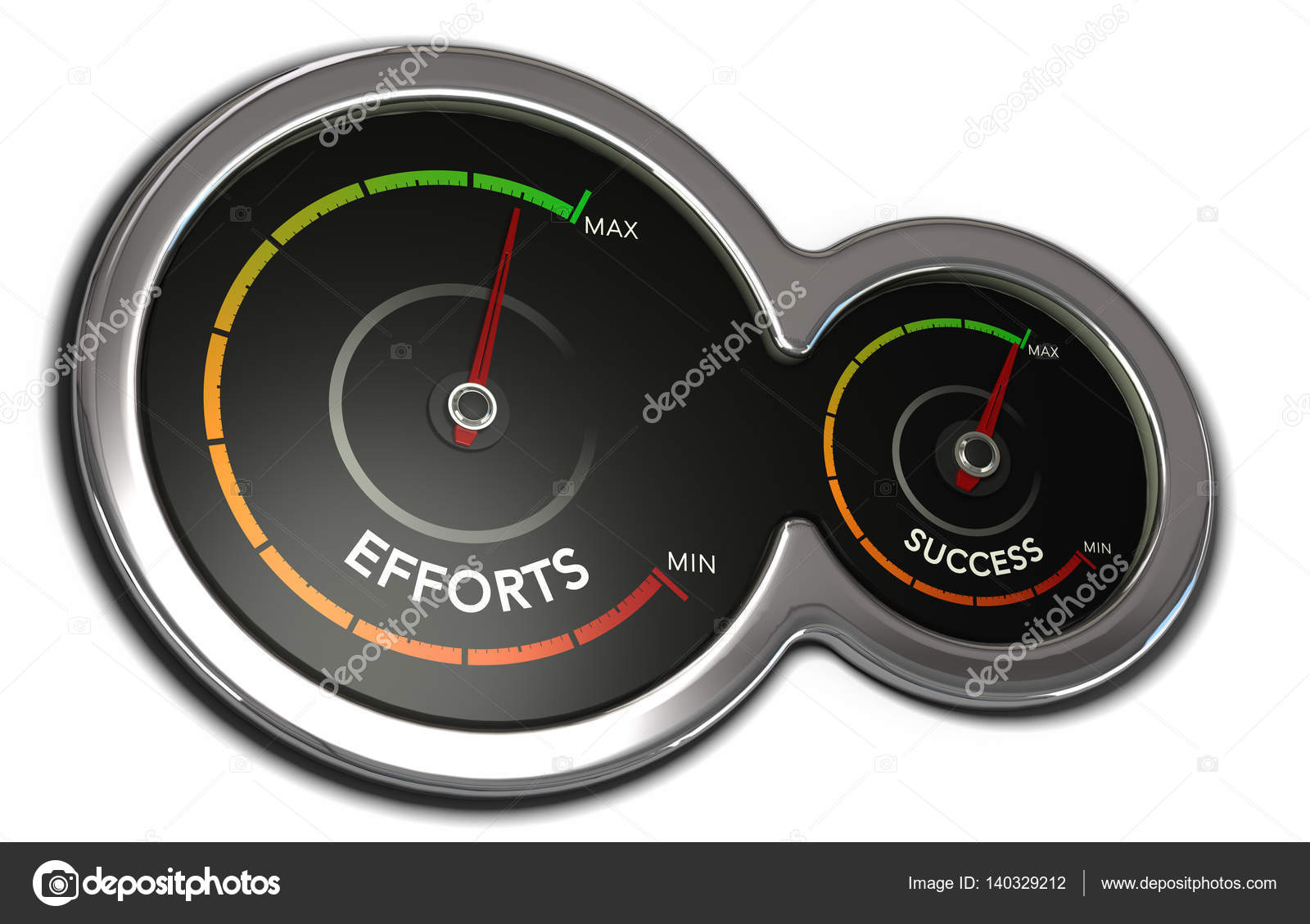 Making efforts to achieve success, Motivation Concept Stock Photo by ...