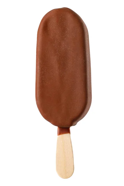 Dark chocolate covered ice cream on a stick icecream ice-cream s Stock ...