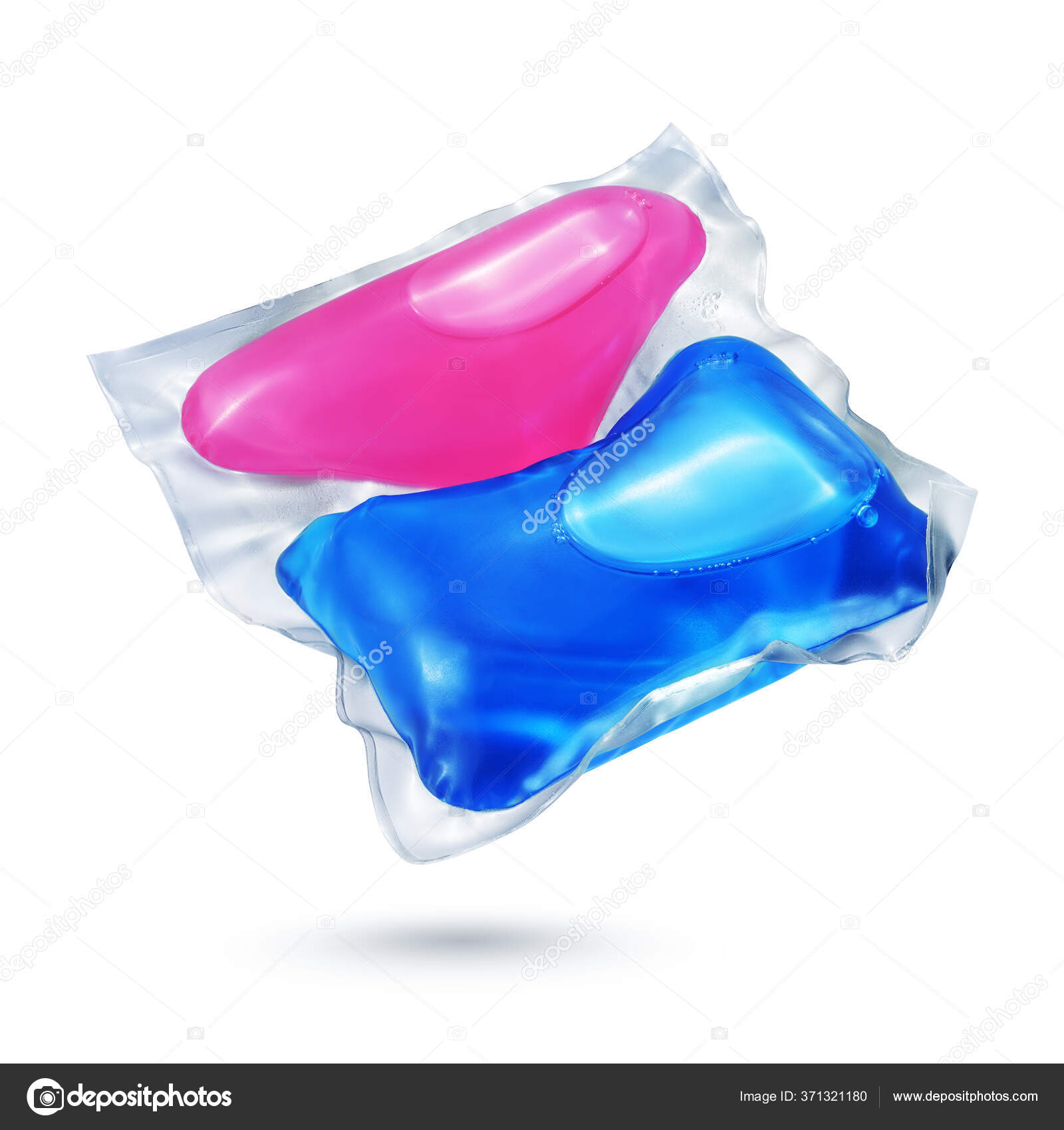 Laundry Detergent Pod Blue Purple Colored Isolated White Background ...