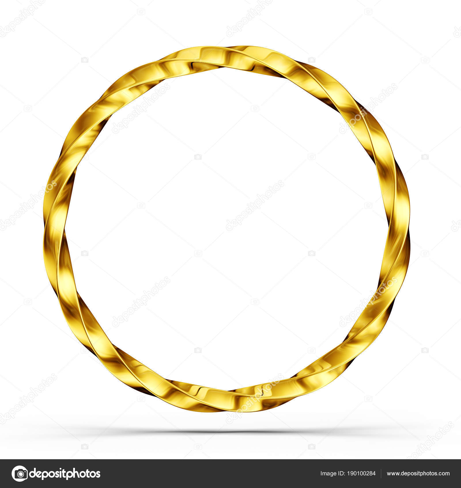 Círculo Dourado Isolado Branco Ilustração — Foto © alexroz #190100284