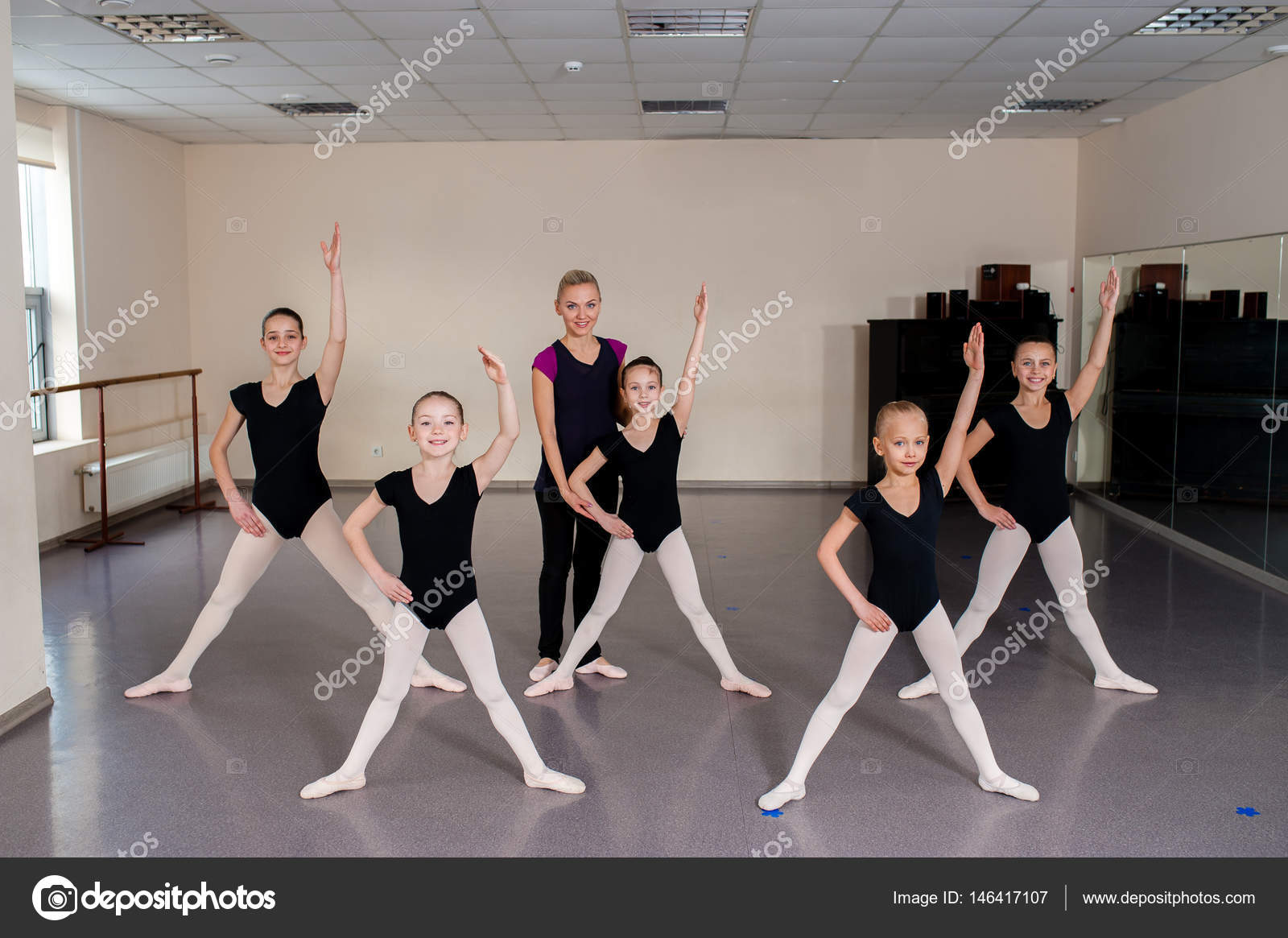 The choreographer teaches children dances. Stock Photo by ©fotofrol ...