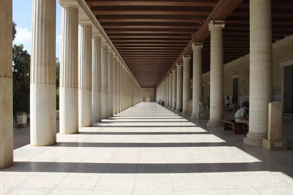 Ancient hallway in Athens, Greece — Stock Photo © leldej #4351811