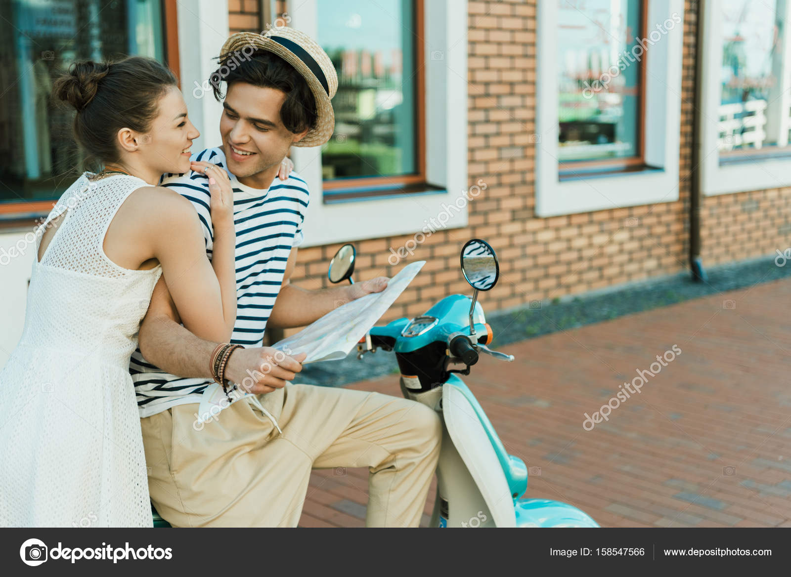 Couple in love with map — Stock Photo © SashaKhalabuzar #158547566