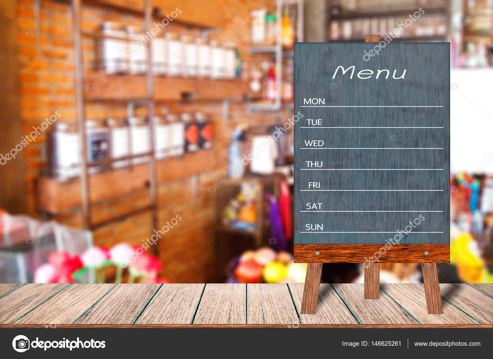 Wooden menu display sign. Stock Photo by ©aioonrak.gmail.com 146625261